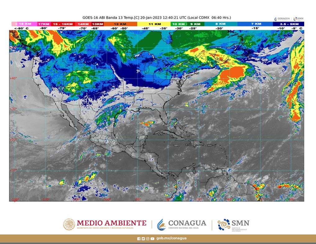 Para hoy se pronostican intervalos de chubascos en Campeche, Chiapas, Quintana Roo y Tamaulipas