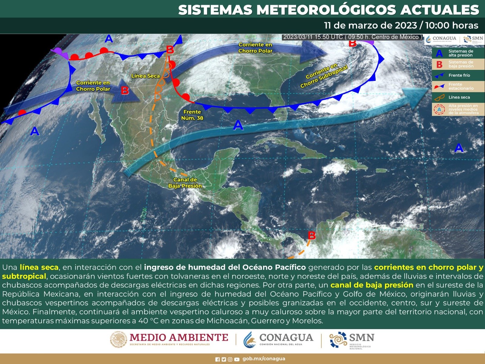 Para hoy se prevén chubascos alrededor del país