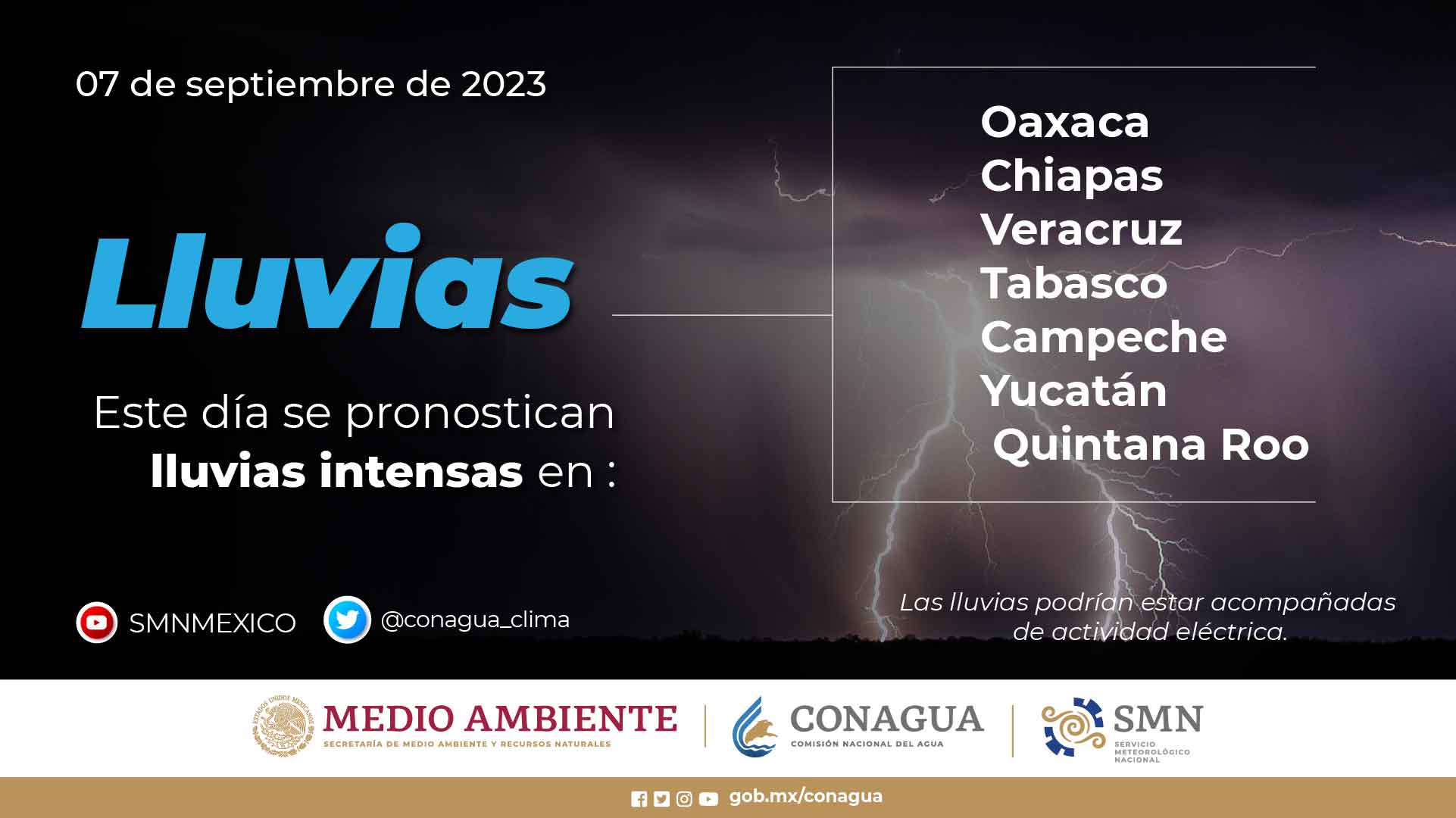 Para Hoy Se Pronostican Lluvias Intensas En Campeche Chiapas Oaxaca