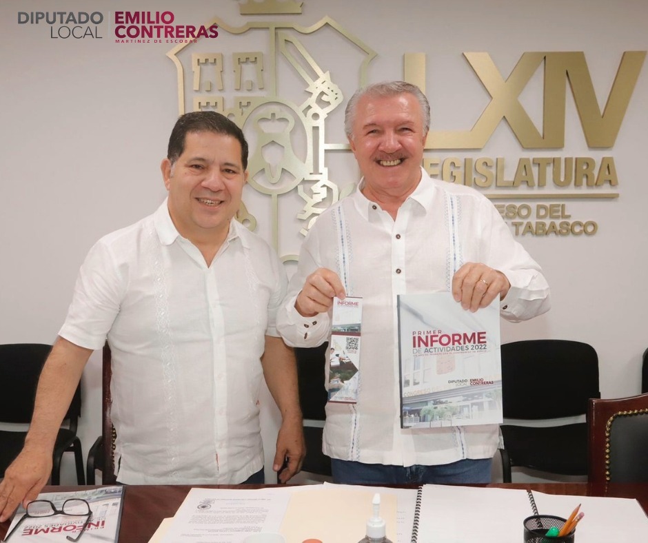 Presenta Emilio Contreras primer informe de labores