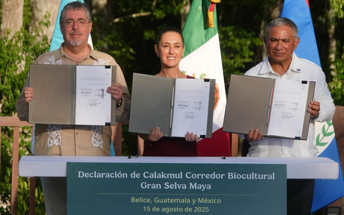 México, Guatemala y Belice firman histórico acuerdo para proteger la Gran Selva Maya